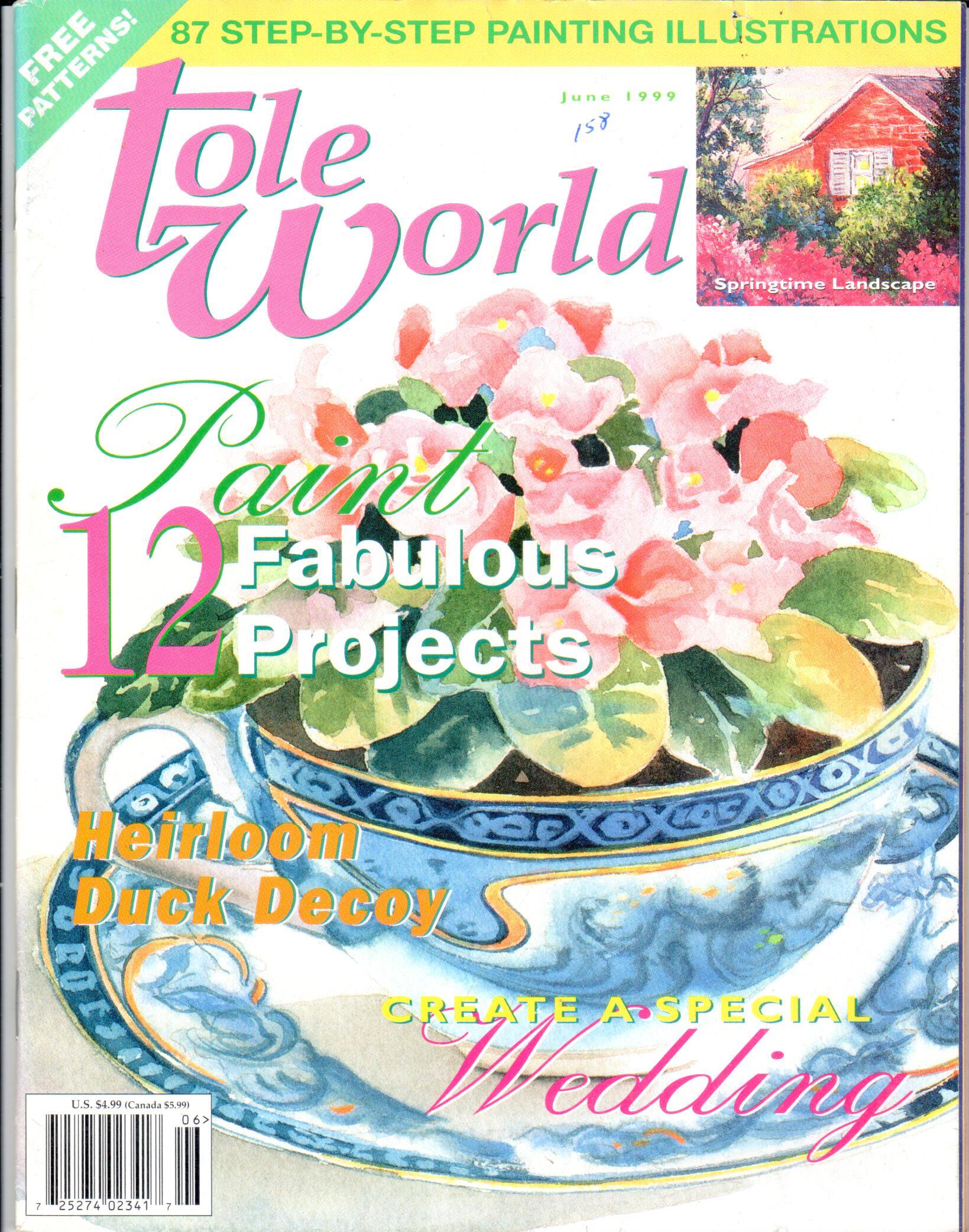 Decorative Painting Bookstore: Tole World - 1999 June