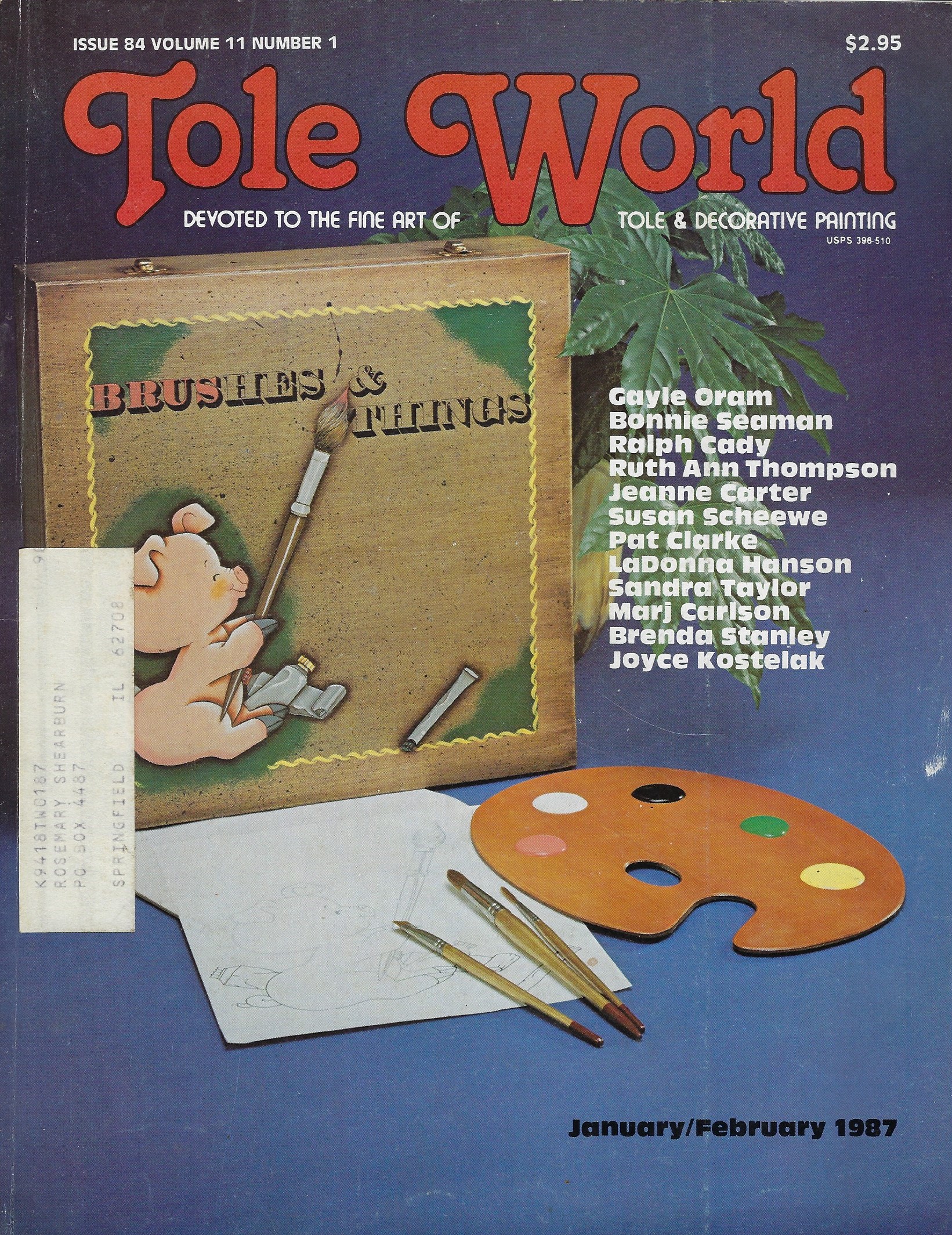 Decorative Painting Bookstore: Tole World - 1987 Jan/Feb Issue 84 ...