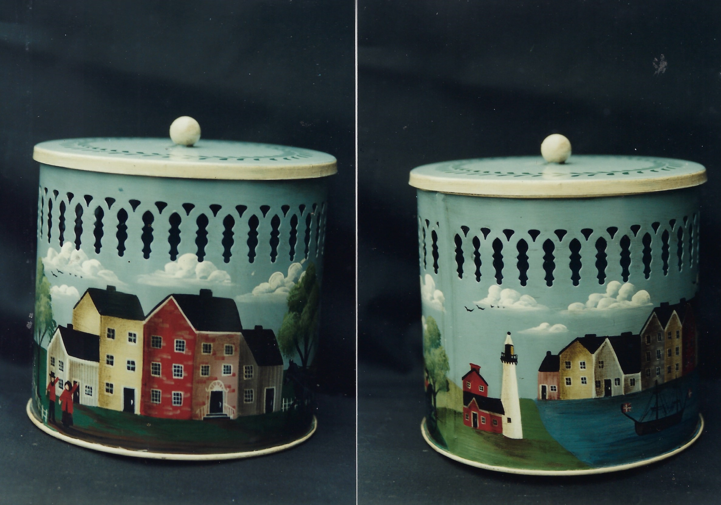 Decorative Painting Bookstore: Primitive Landscape Potpourri Tin - Ruth ...