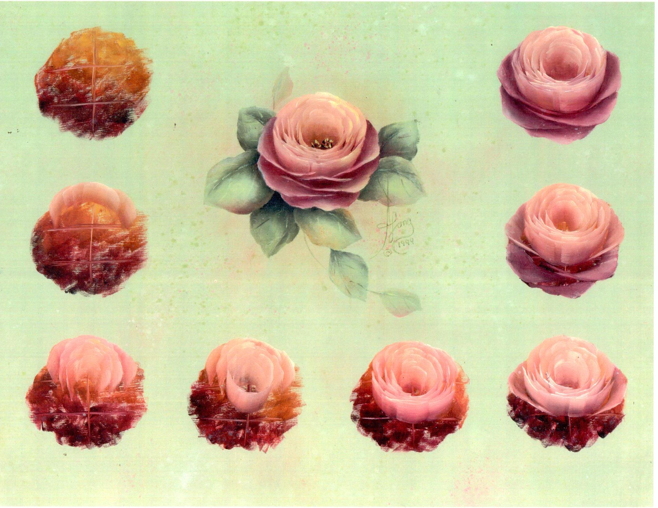 Decorative Painting Bookstore: Stroke Rose Study - Annette Long