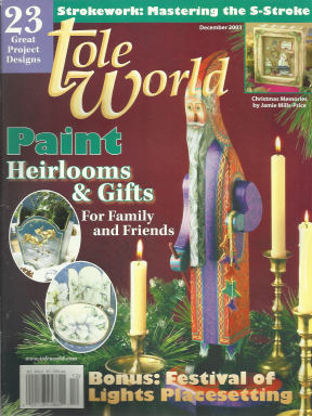 Decorative Painting Bookstore: Tole World - December 2003 - OOP