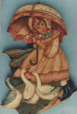 Decorative Painting Bookstore: Girl with Umbrella and Ducks #48-112 ...