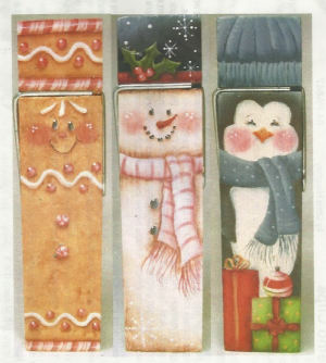 Decorative Painting Bookstore: Christmas Memo Clips - Chris Haughey