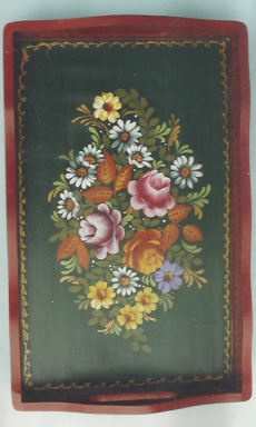 Decorative Painting Bookstore: Floral Tray #107-92 - DeLane Lange