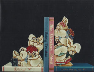Decorative Painting Bookstore: Bunny Bookends - Debbie Mitchell