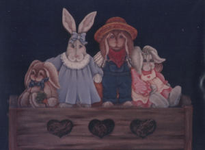 Decorative Painting Bookstore: Rabbit Family Planter - Debbie Mitchell